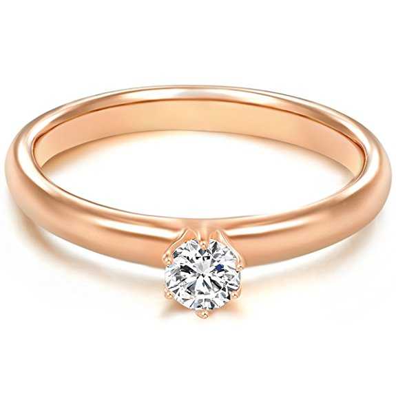 Anillo de compromiso oro rosa - Anillos de